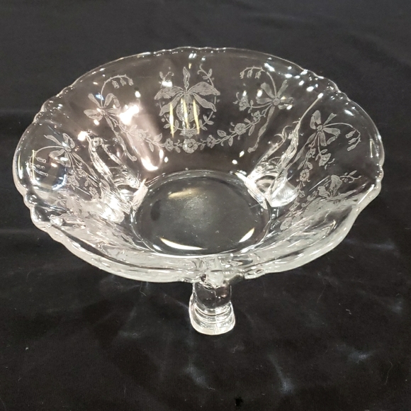 Vintage | Accents | Vintage Fostoria Floral Etched Crystal Italian Lace ...
